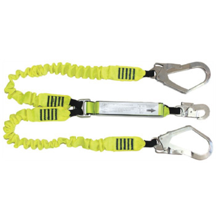 Height Safety Qsi Elasticated Dbl Leg 2M Lanyard/scaff Hooks | Fortus ...
